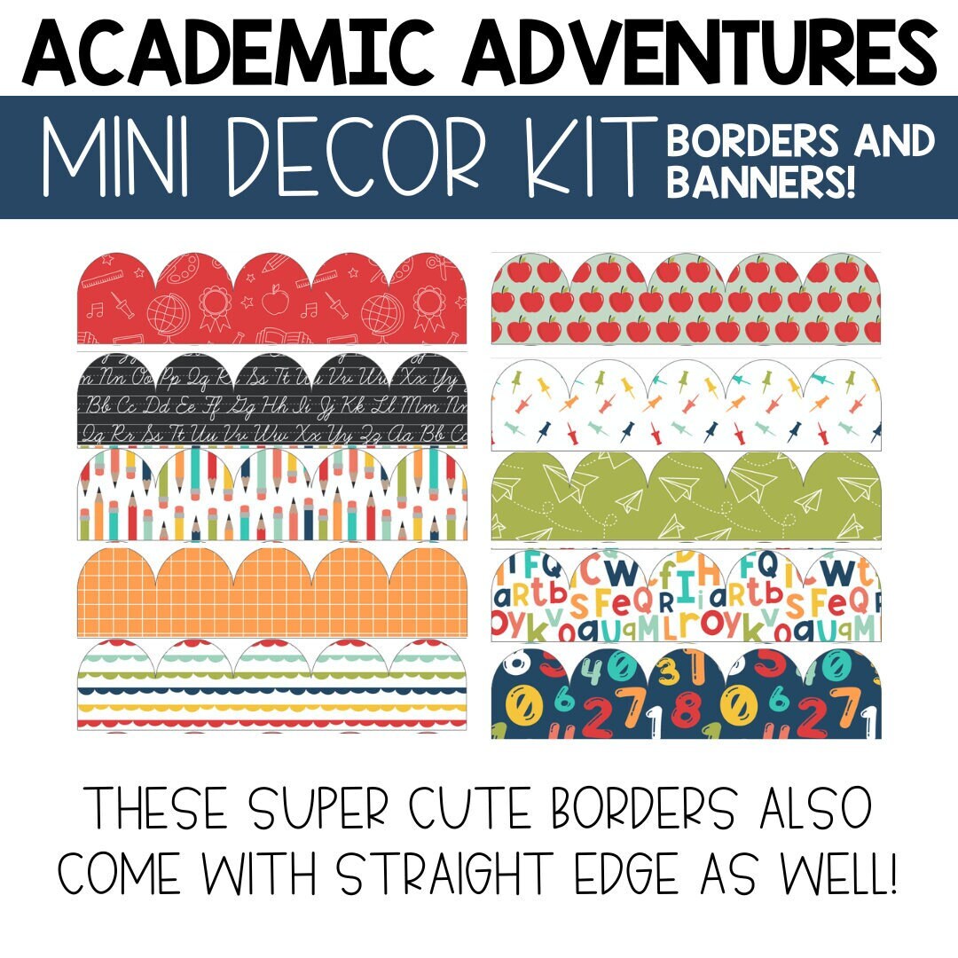 Back to School Mini Decor Kit, Teacher Classroom Decor, School Supplies ...
