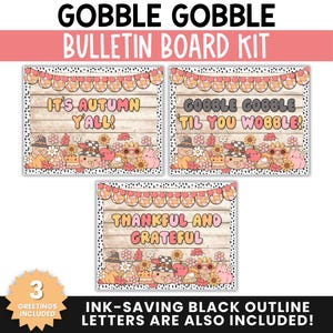 Thanksgiving Bulletin Board Decor, Turkey Bulletin Board, Fall ...