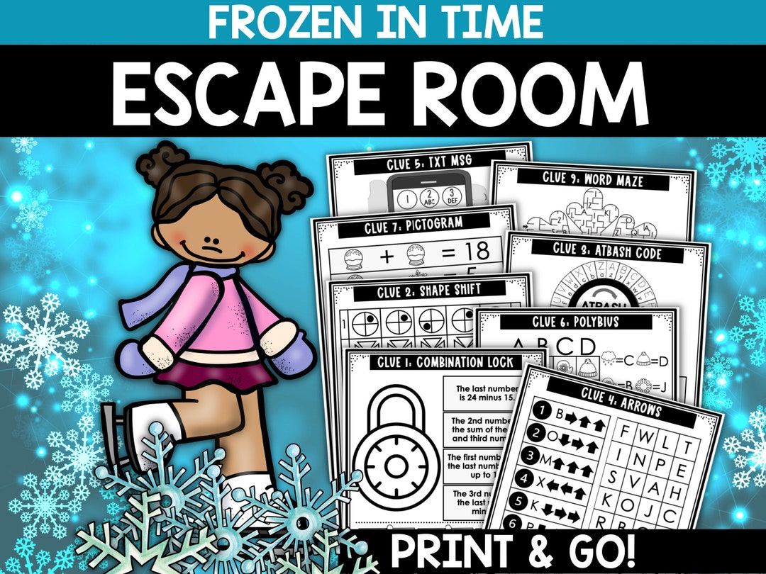 Winter Escape Room for Kids, Printable Party Game, Birthday Escape Room ...