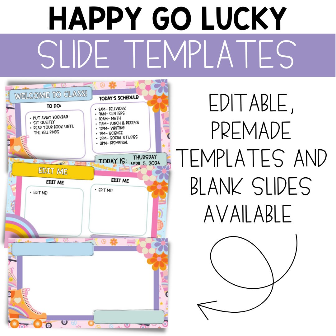 Retro Slide Templates for Classroom, Groovy Slides Templates, Classroom ...