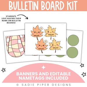 Groovy Fall Bulletin Board Decor, Retro Fall Bulletin Board, Fall ...