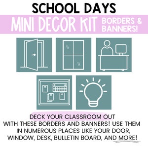 Mini Decor Kit, Retro Classroom Decor, Groovy Bulletin Board Decor, 70s ...