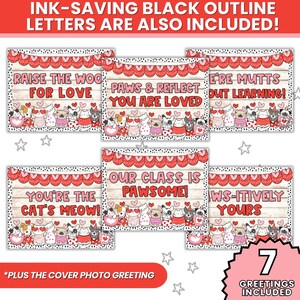 Pets Dog Valentine's Bulletin Board Cats Valentine's Day Classroom ...