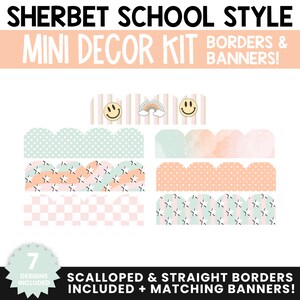 Trendy Bulletin Board Decor Kit, Retro Classroom Decor, Groovy Bulletin ...