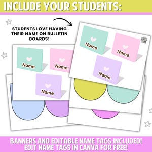 Pastel Back to School Bulletin Board Kit, Rainbow Open House Bulletin ...