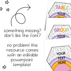 Editable Group and Table Signs, Retro Classroom Management Tools ...