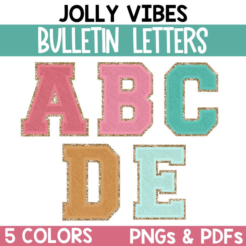 Christmas Varsity Bulletin Board Letters, Letter Clipart, Printable ...