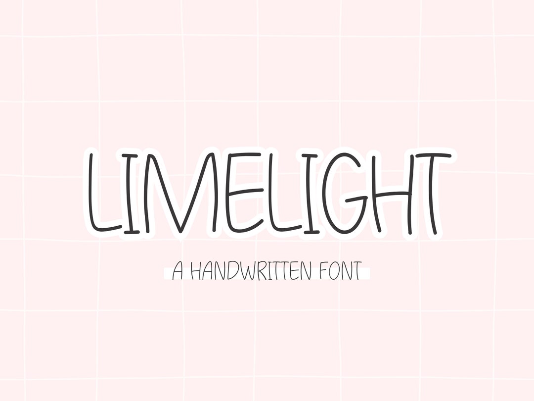 Limelight Font, Handwritten Font, Fonts for Cricut, Teacher Fonts ...