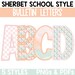 Groovy Retro Varsity Bulletin Board Letters, Letter Clipart, Printable ...