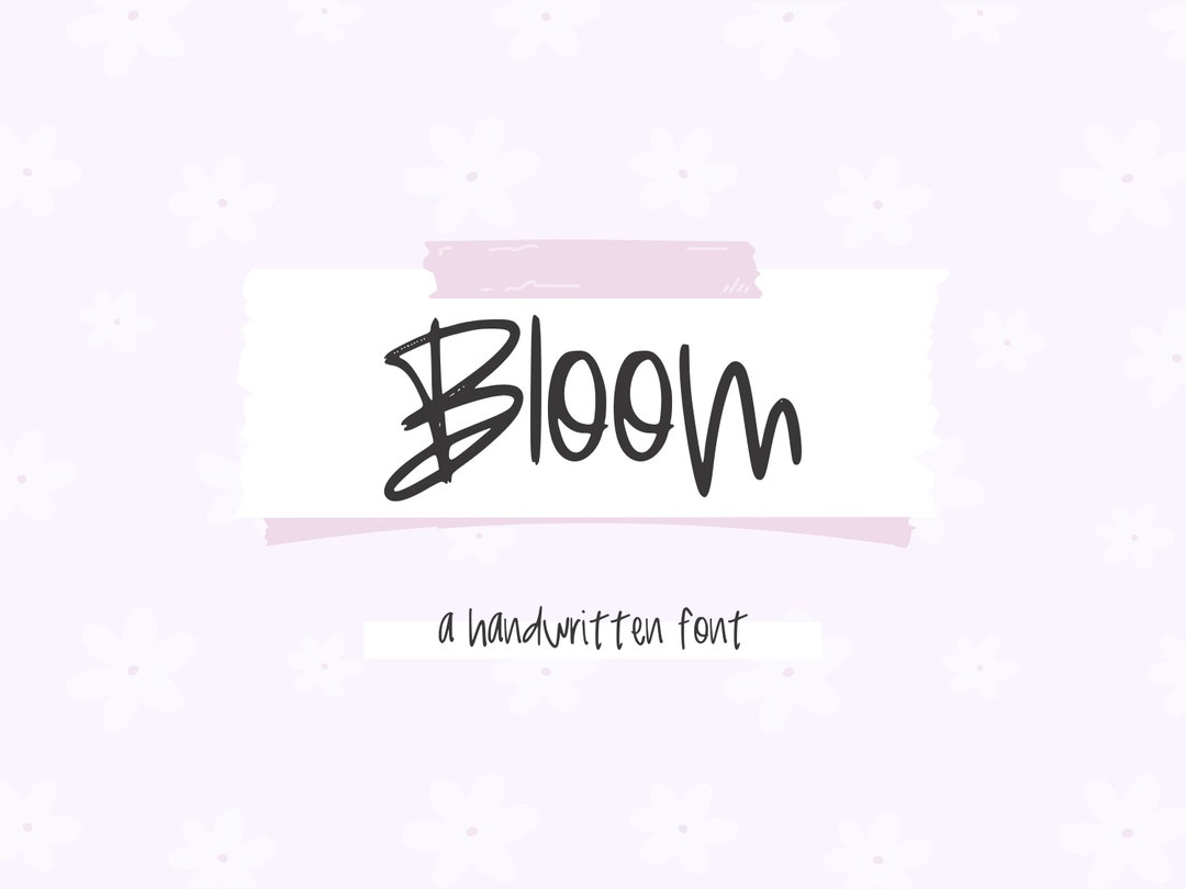 Bloom Font, Handwritten Font, Fonts for Cricut, Brush Font, Planner ...
