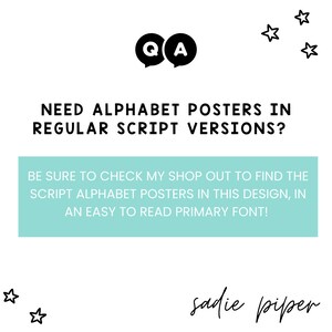 Cursive Alphabet Posters for the Classroom, Elementary School Alphabet ...