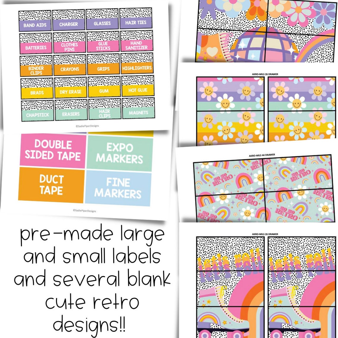 Editable Retro Groovy Teacher Toolbox Labels Trendy Retro - Etsy