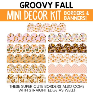 Groovy Fall Bulletin Board Decor, Retro Fall Bulletin Board, Fall ...