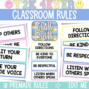 Retro Classroom Rules Display, Groovy Classroom Management Tools, Rule ...