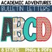 Groovy Retro Varsity Bulletin Board Letters, Letter Clipart, Printable ...
