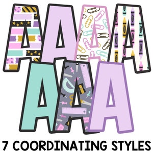 Back to School Bulletin Board Letters, Letter Clipart, Printable ...