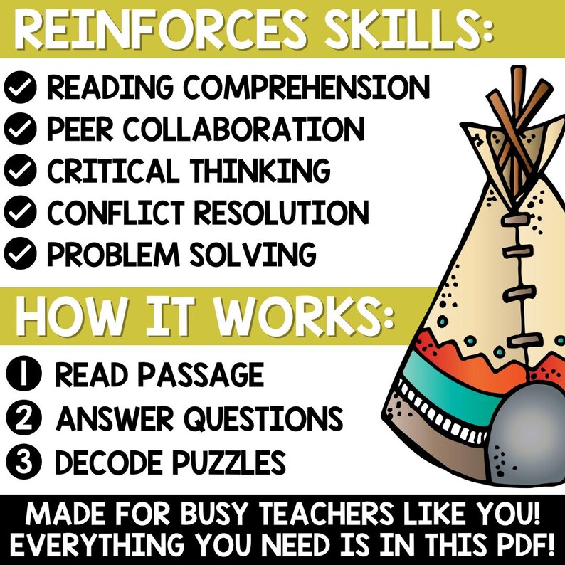 Native American Escape Room for Kids, Printable Party Game, Birthday ...