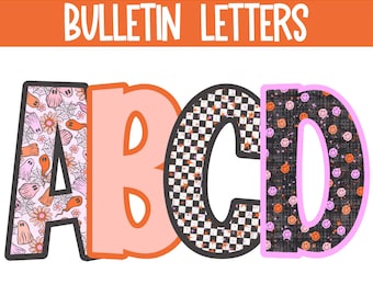 Retro Halloween Bulletin Board Printable Fall Classroom - Etsy