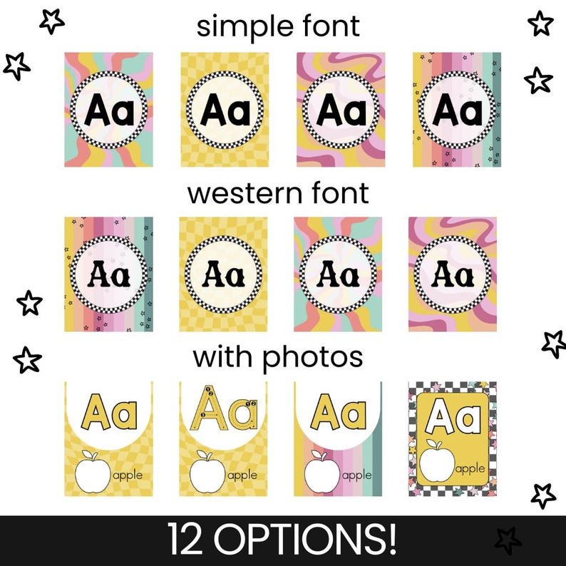 Disco Cowgirl Alphabet Posters, Printable Classroom Decor, Instant ...