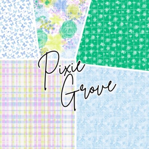 PIXIE GROVE Bright Papers, Cottagecore Clipart, Meadow Clipart Fairy ...