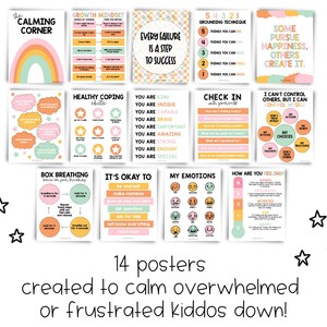 Calming Corner Classroom Retro Calm Down Printable Decor Wall - Etsy