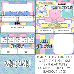 Retro Slide Templates for Classroom, Groovy Slides Templates, Classroom ...