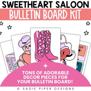 Western Cowgirl Bulletin Board Valentine's Day Classroom Decor Disco ...