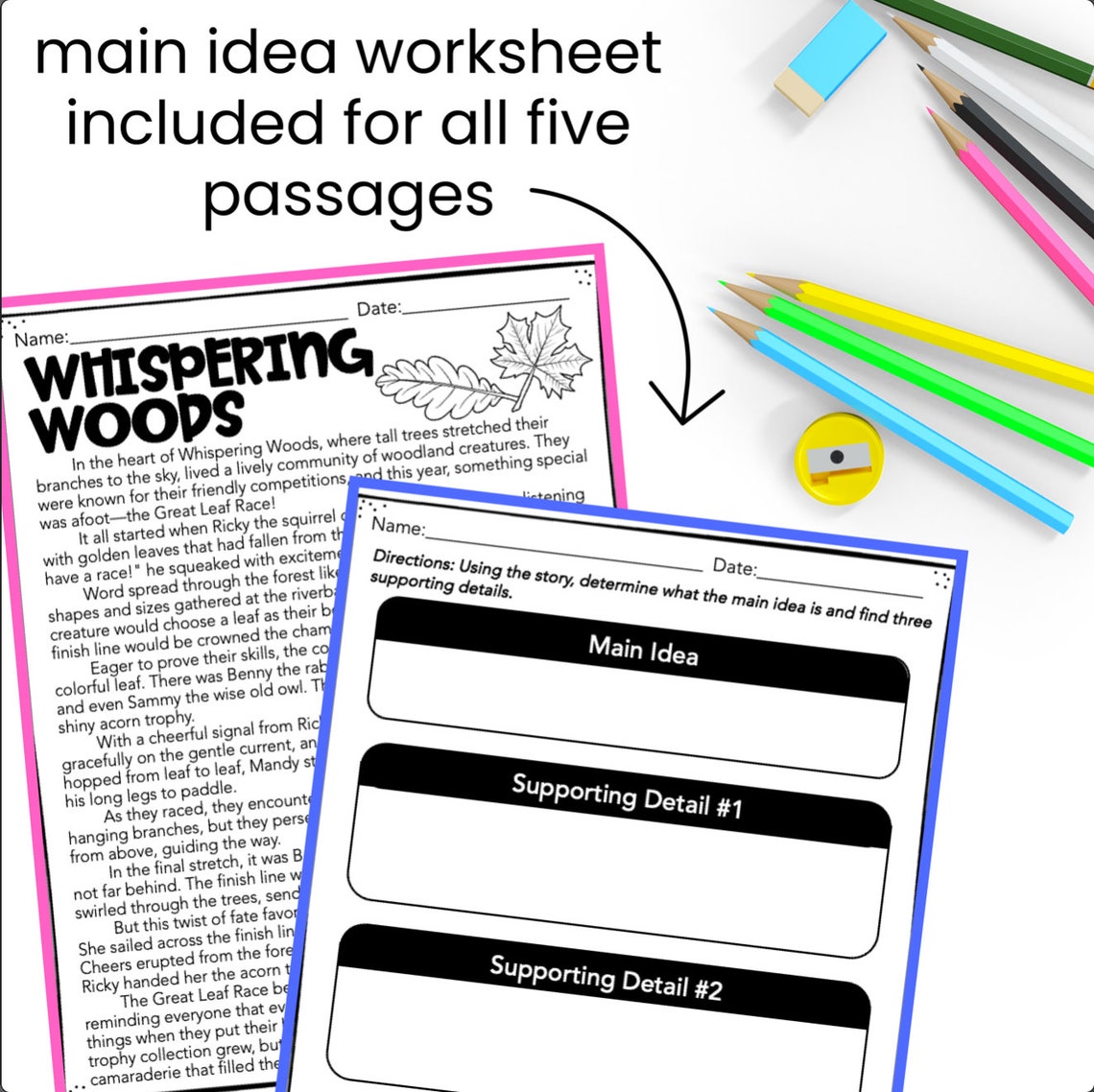 Fall Reading Comprehension Packet, 4th Grade Reading Activities ...