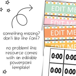 Editable Daily Schedule Display for Classroom, Daily Schedule Cards ...