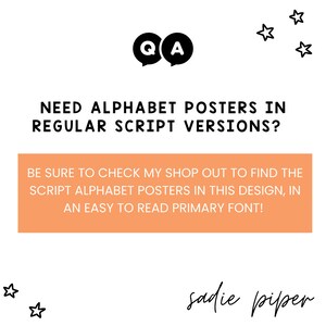 Cursive Alphabet Posters for the Classroom, Elementary School Alphabet ...