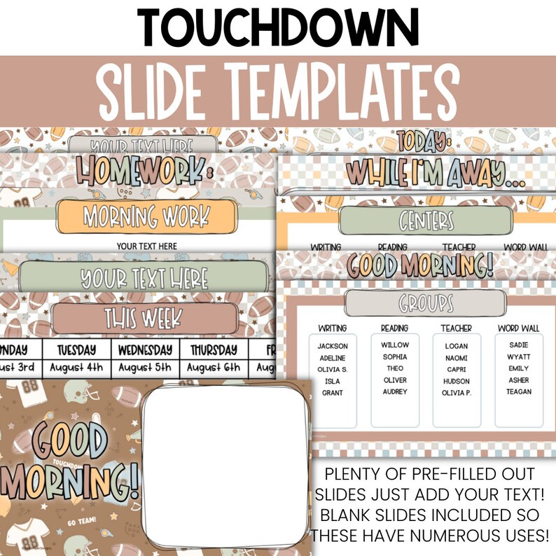 Football Fall Slide Templates, Retro Football Google Slides, Sports ...