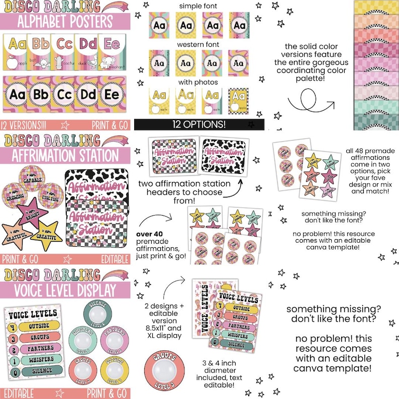 Retro Disco Cowgirl Classroom Decor MEGA Bundle, Pink Western Classroom ...