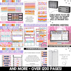 Retro Groovy Y2K Classroom Decor MEGA Bundle, Rainbow Bright Classroom ...