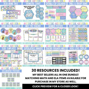 Retro Groovy Classroom Decor, Rainbow Classroom Decor, Pastel Colorful ...