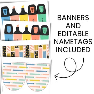 Back to School Bulletin Board Decor, Rainbow Classroom Decor, Open ...