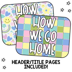 Retro Dismissal Chart for Classroom, How We Go Home Display Chart ...