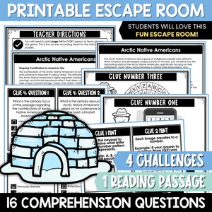 Native American Escape Room for Kids, Printable Party Game, Birthday ...