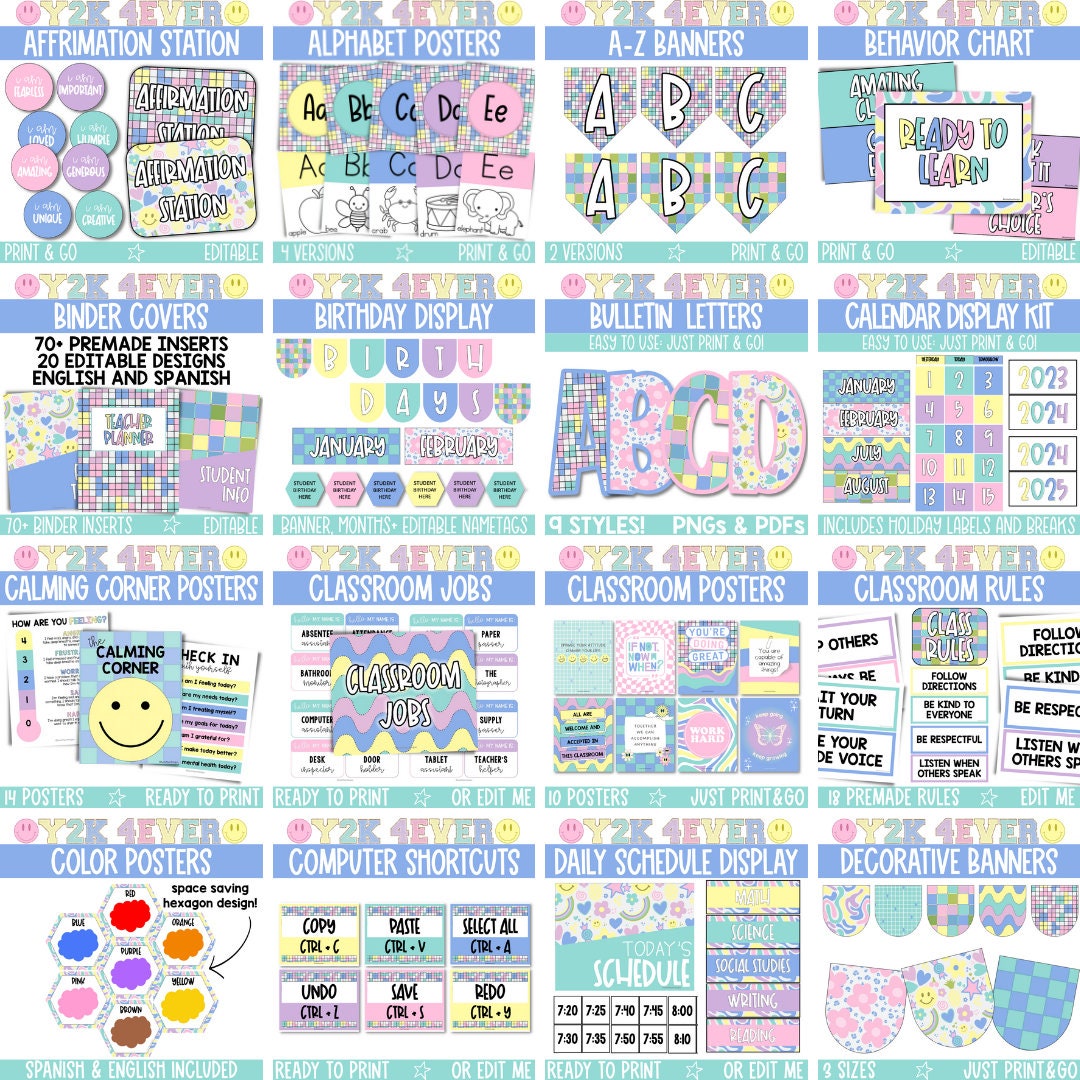 Pastel Retro Classroom Decor MEGA Bundle, Groovy Classroom Decor ...