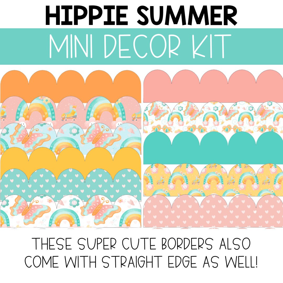 Retro Groovy Summer Mini Decor Kit, Retro Classroom Decor, Groovy ...
