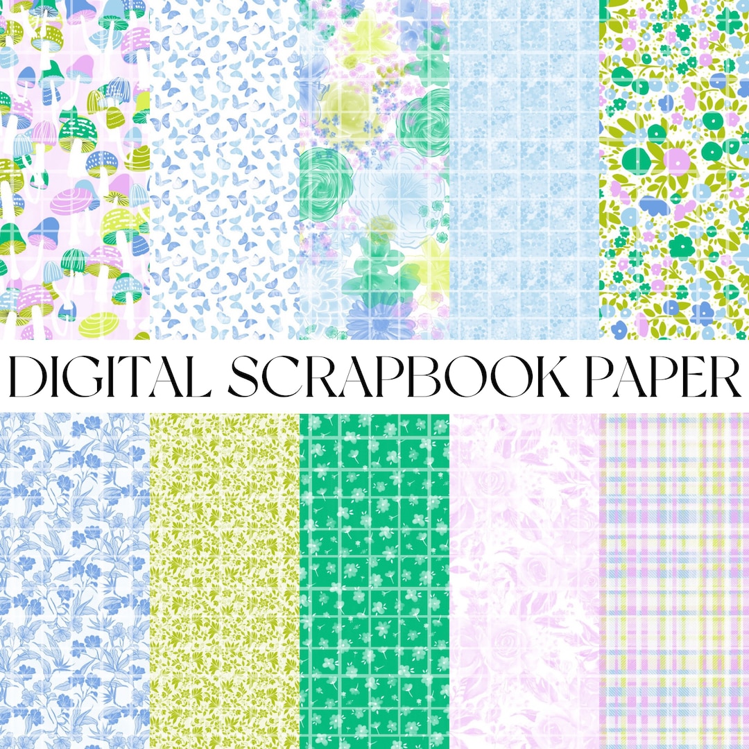PIXIE GROVE Bright Papers, Cottagecore Clipart, Meadow Clipart Fairy ...