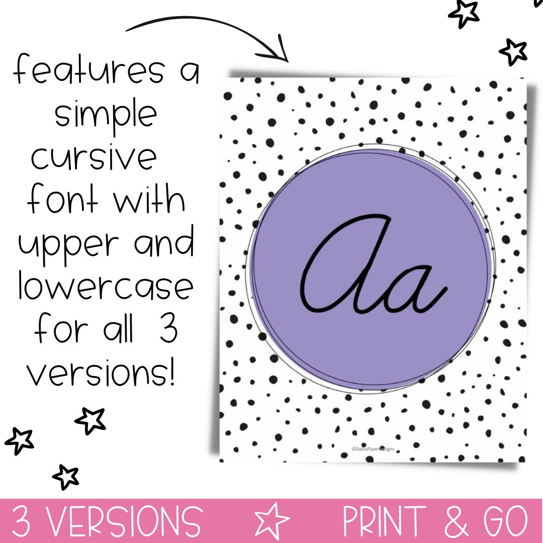 Cursive Alphabet Posters for the Classroom Elementary School - Etsy UK