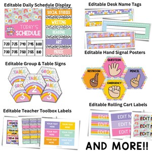 Retro Groovy Classroom Decor, Rainbow Classroom Decor, Bright Colorful ...