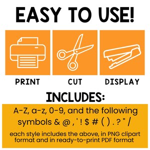 Groovy Retro Fall Bulletin Board Letters, Letter Clipart, Printable ...