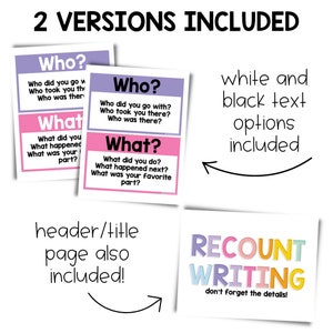 Recount Writing Posters, English Posters, ELA Educational Posters ...