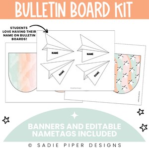 Retro Back to School Bulletin Board Decor, Rainbow Classroom Decor ...