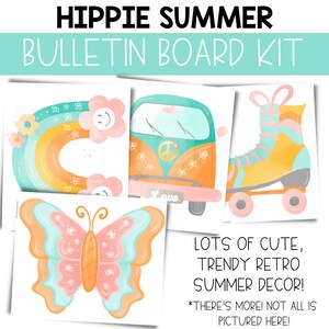 Groovy Retro Summer Bulletin Board Kit, End of Year Bulletin Board Kit ...