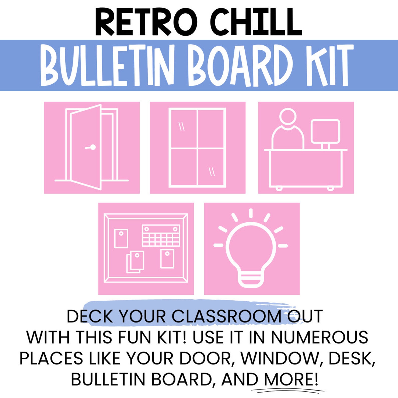 Retro Groovy Winter Bulletin Board Decor, Retro Christmas Bulletin ...