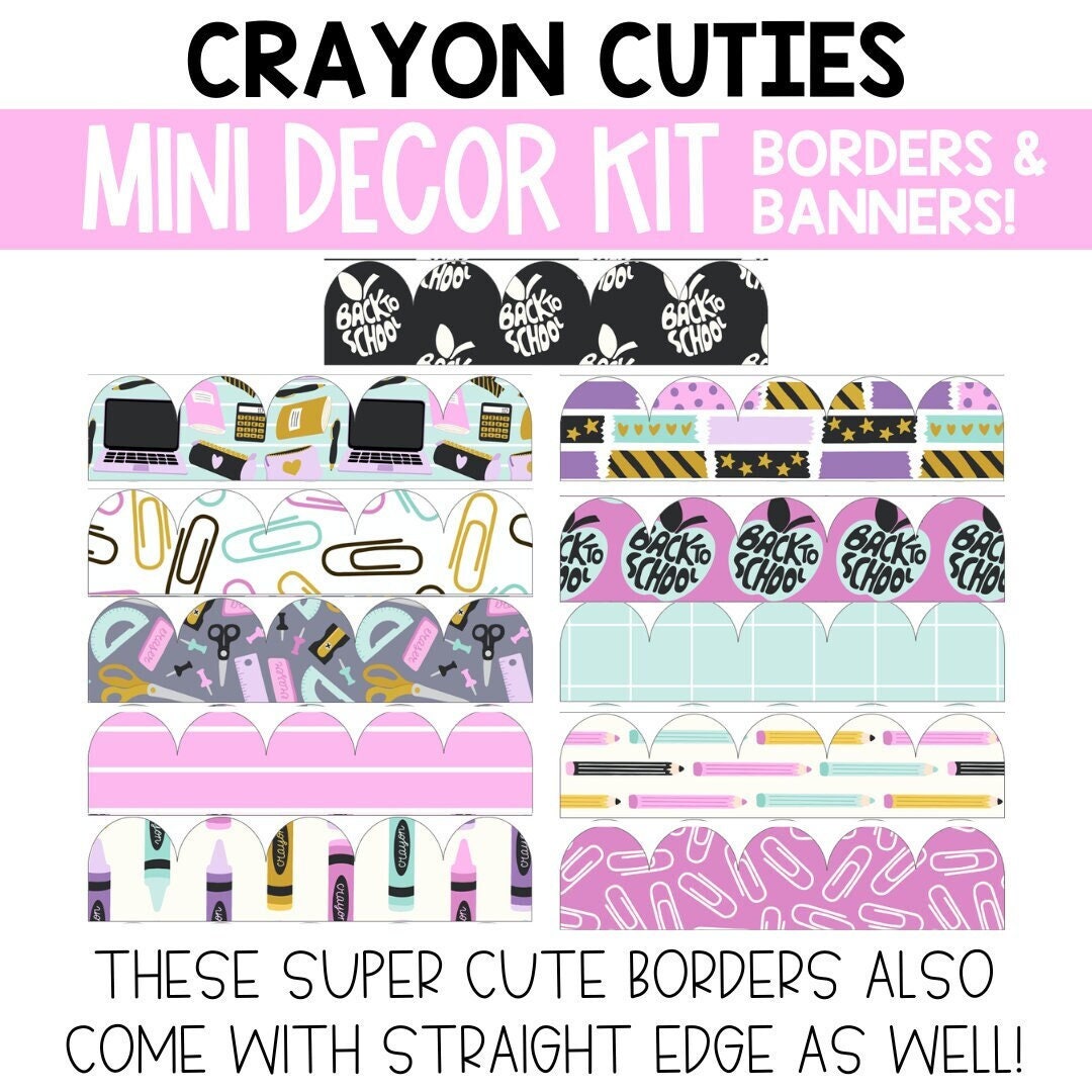 Bright Back to School Mini Decor Kit, Teacher Classroom Decor, School ...