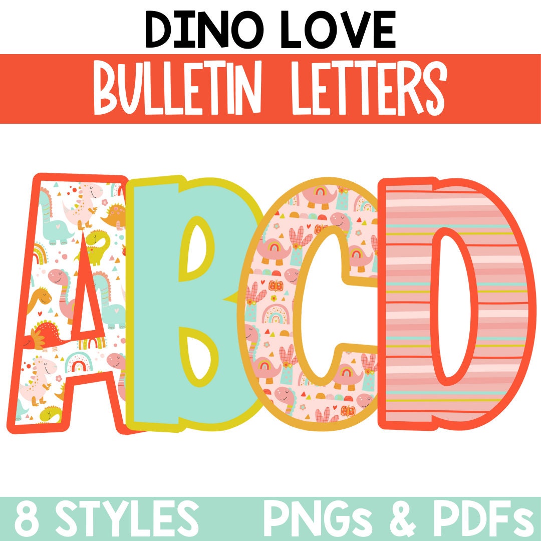 Valentines Bulletin Board Letters, Letter Clipart, Printable Bulletin ...