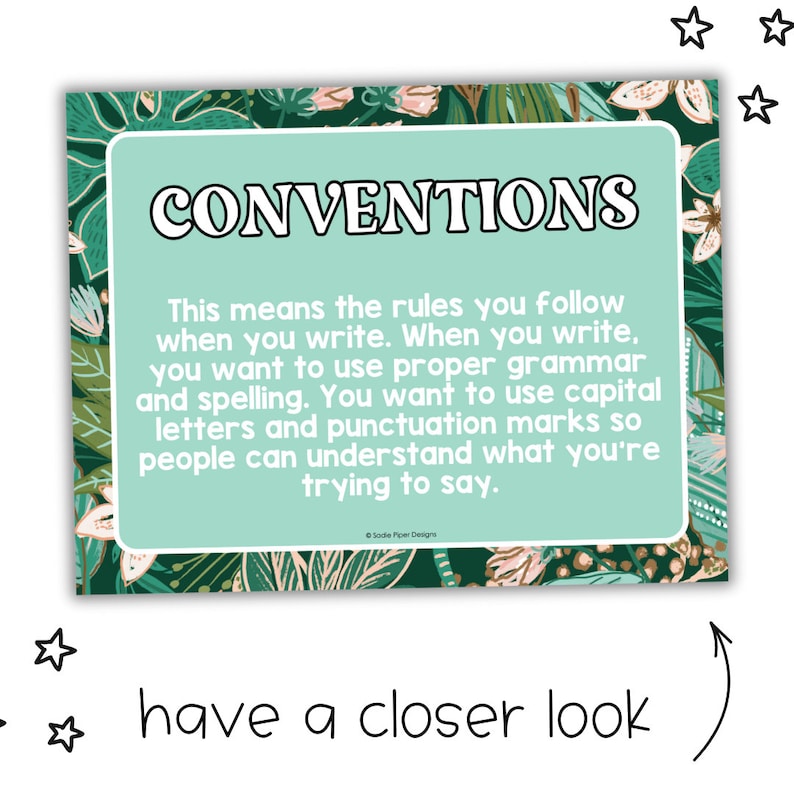 The Traits of Writing Posters, 6+1 Writing Traits, ELA Educational ...